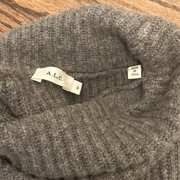 A.L.C. | Sweaters | Alc Alc Emilie Gray Merino Wool Knit Tie Sleeve ...